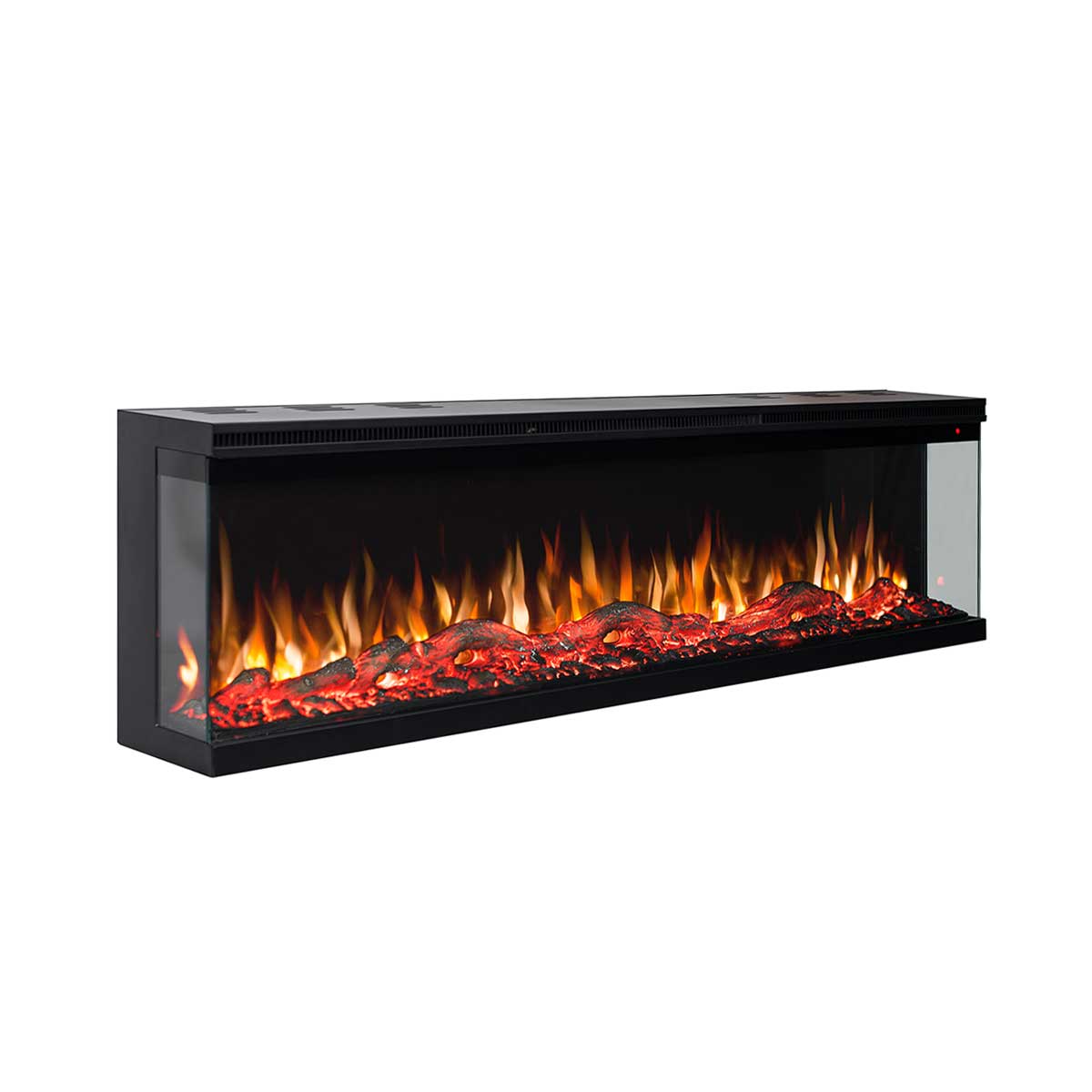 Fenton 1600W 3 Sided 65 Inch Recessed / Wall Mounted Electric Fireplace ...