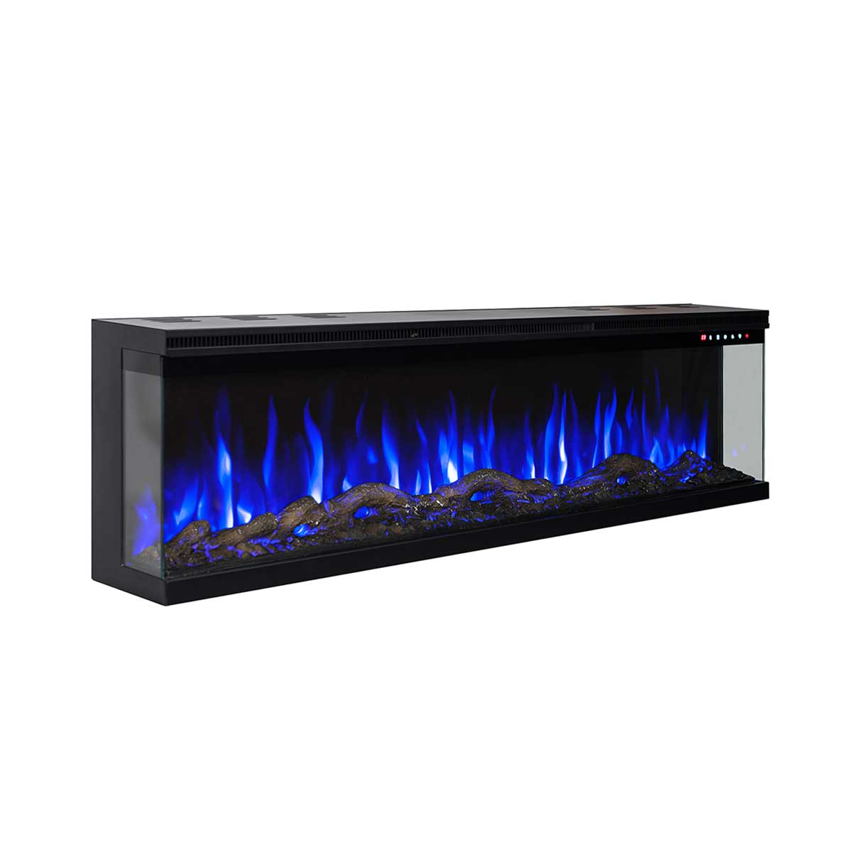 Fenton 1600W 3 Sided 65 Inch Recessed / Wall Mounted Electric Fireplace ...