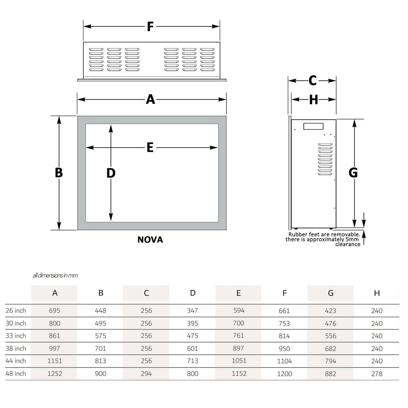 Nova 30 Inch 1500W Electric Fireplace Insert – Moda Living