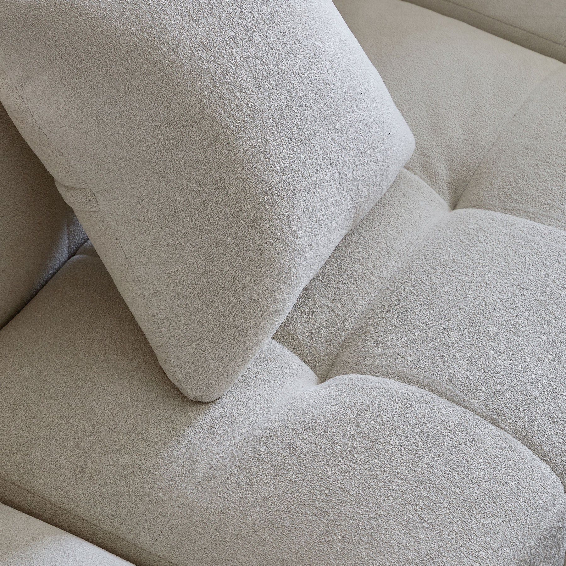 Sorrento Modular Sofa 3 Seater With Ottoman Beige Flannel Moda Living