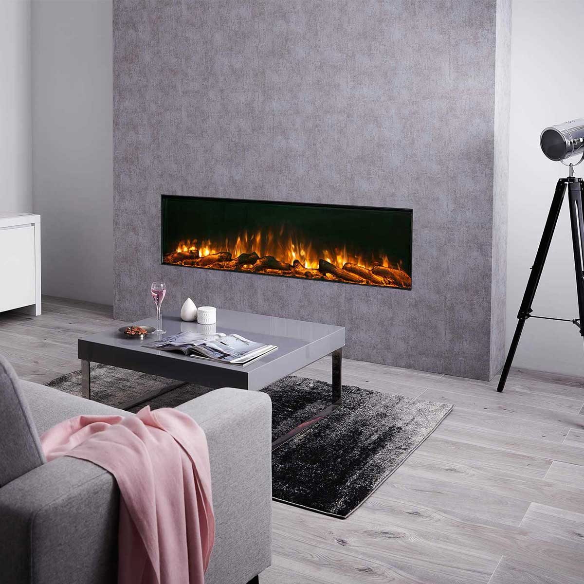 Aristo 1500W 50 inch Built-in Recessed Electric Fireplace - Frameless ...