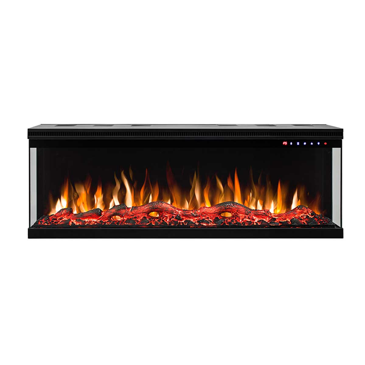 Fenton 1600W 3 Sided 50 Inch Recessed / Wall Mounted Electric Fireplace ...