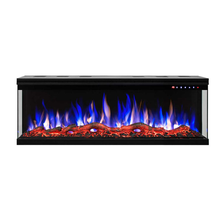 Fenton 1600W 3 Sided 50 Inch Recessed / Wall Mounted Electric Fireplace ...