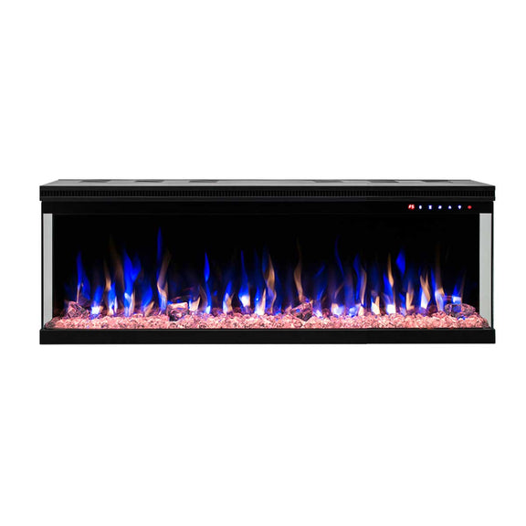 Fenton 1600W 3 Sided 50 Inch Recessed / Wall Mounted Electric Fireplace ...