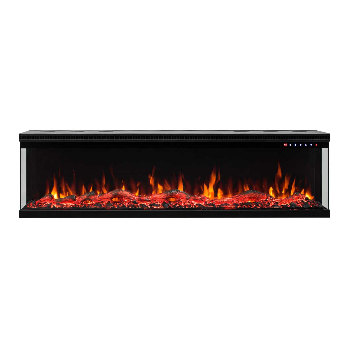 Fenton 1600W 3 Sided 60 Inch Recessed / Wall Mounted Electric Fireplace ...