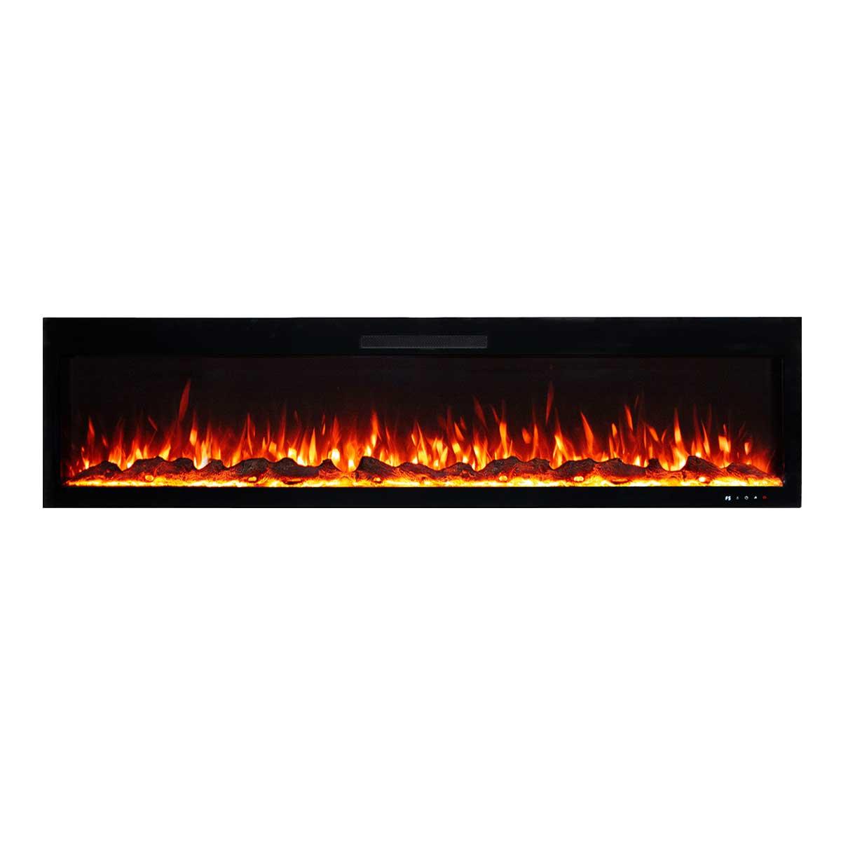 Rocco 1500W 72 inch Recessed / Wall Mounted Electric Fireplace - Moda ...