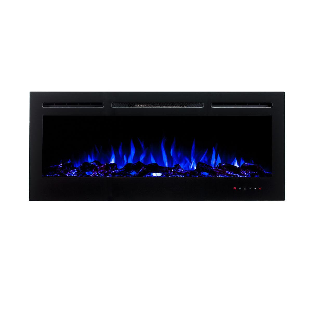 Provence 1500W 50 inch Recessed / Wall Mounted Electric Fireplace ...